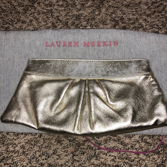 Lauren Merkin | Bags | Lauren Merkin Shiny Gold Clutch Bag | Poshmark